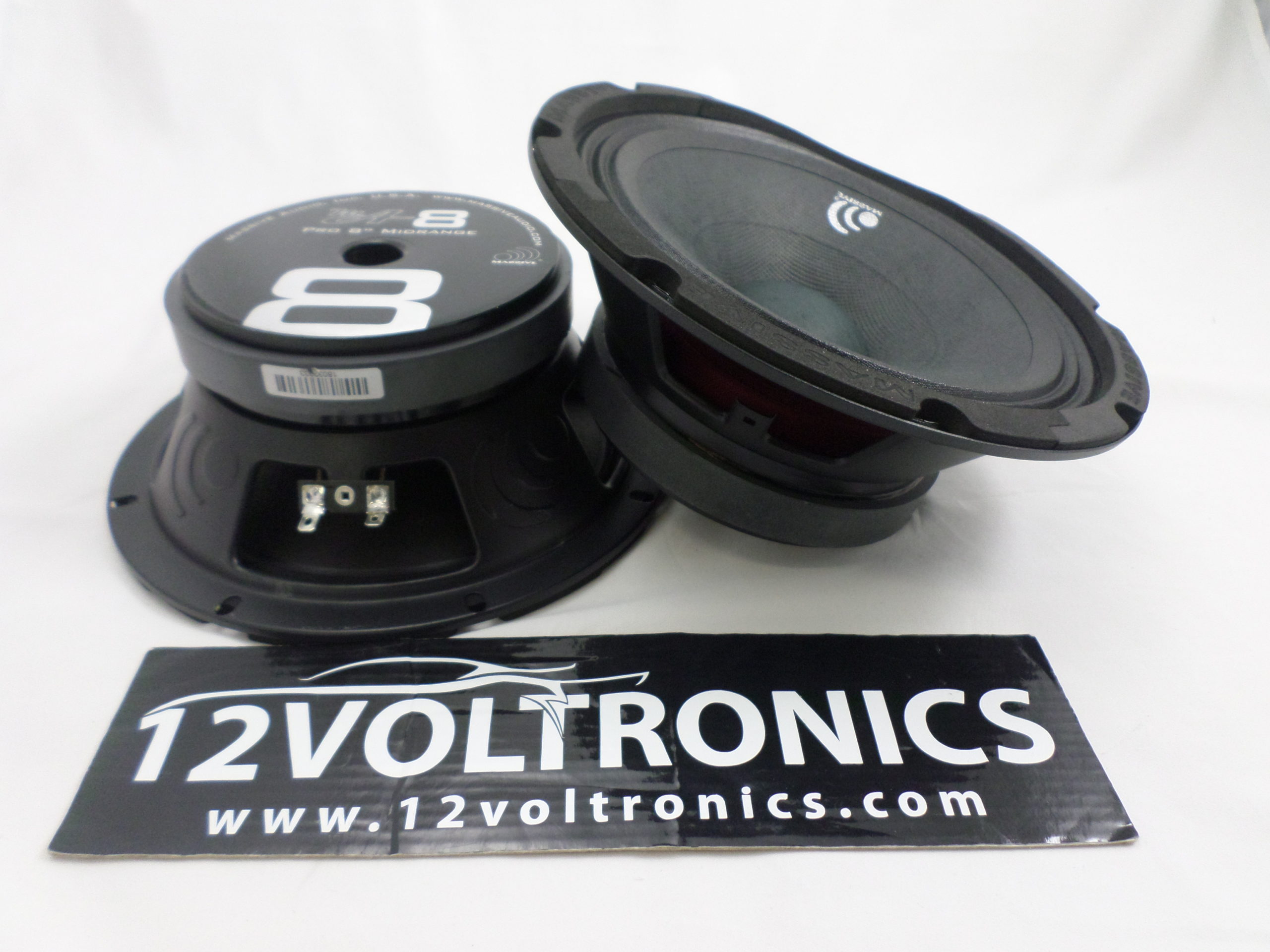 Massive Audio MA8 150 Watt RMS 8 Ohm Mid-Range Speaker (Pair) – 12VolTronics.com