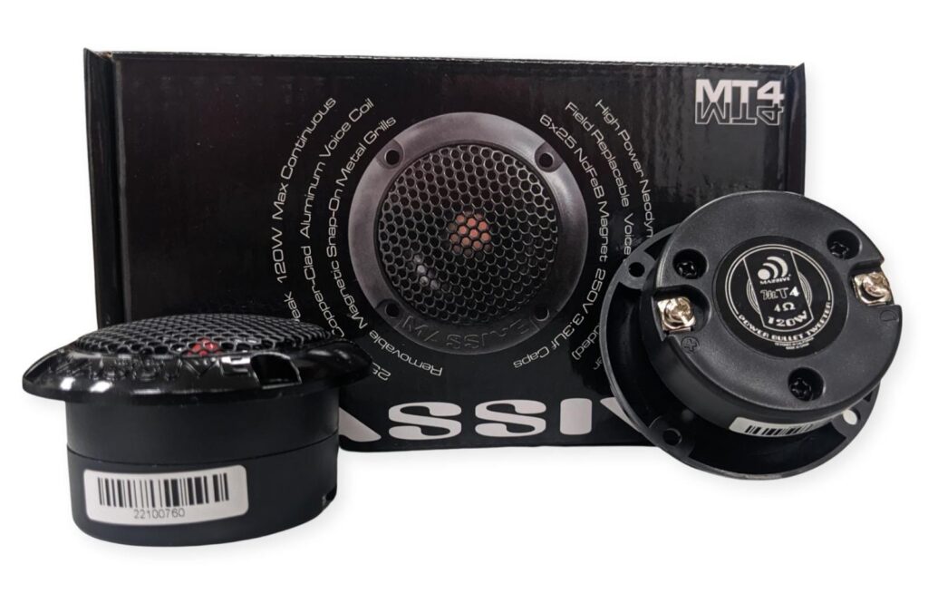 Massive Audio 1″ Power Super Tweeter 120 Watts RMS 4 Ohm-MT4 (PAIR ...