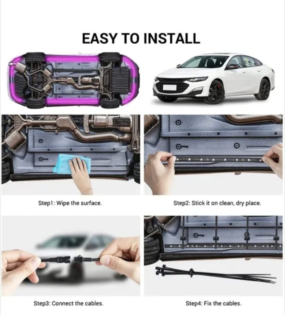 COLOR CHANGING UNDER BODY LIGHT KIT 4×24″ & 2×60″- LIGHTSHOW-LS6UBKIT ...