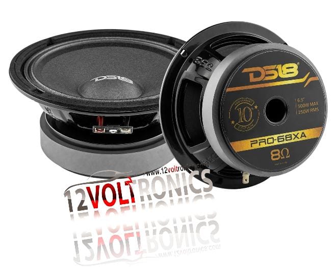 DS18 PRO-68XA 10th Anniversary Edition 6.5″ Mid-Bass Loudspeaker 250 Watts Rms 8-Ohm (pair ...
