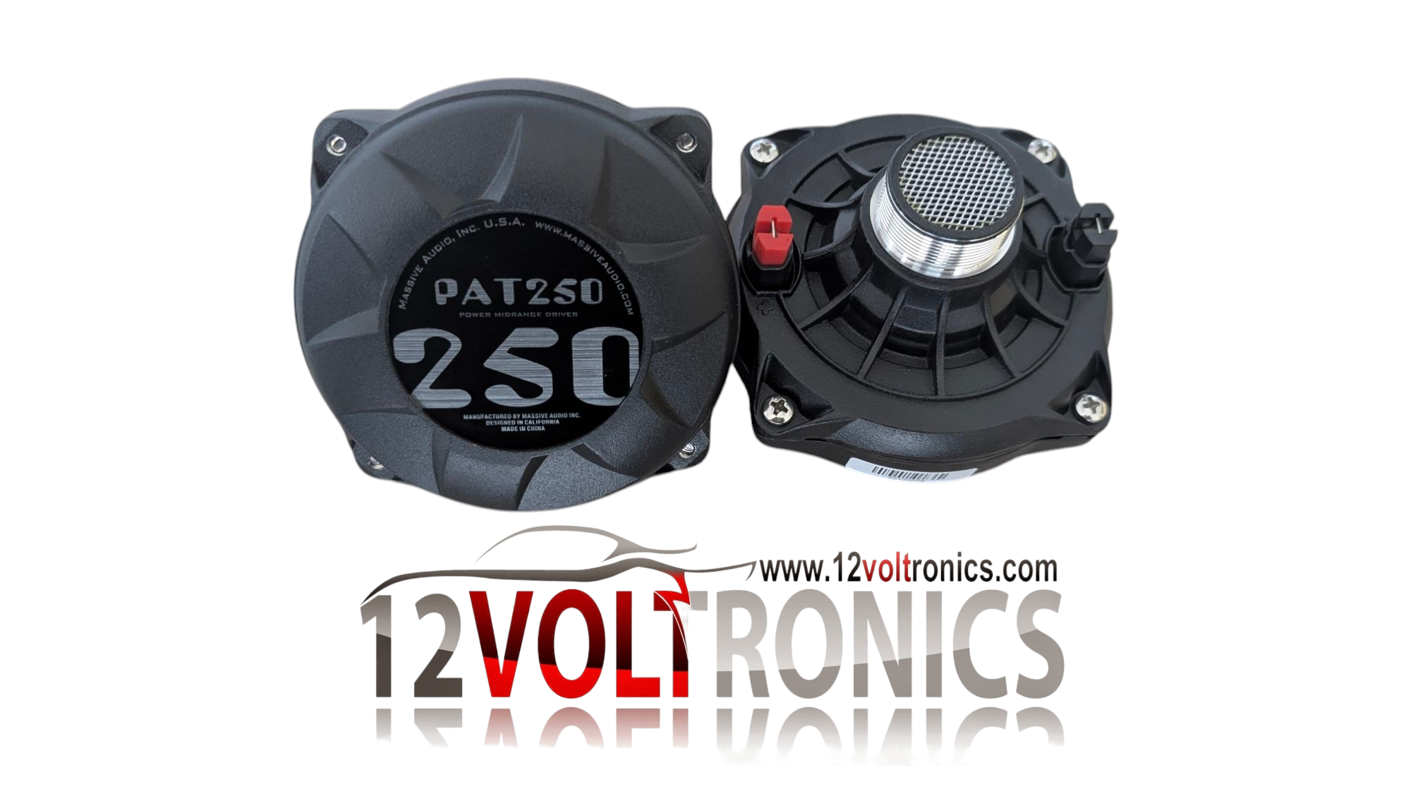 Massive Audio PAT250 1″ Screw-On 100 Watt 8 Ohm “Mid-Range” Driver(pair) – 12VolTronics.com